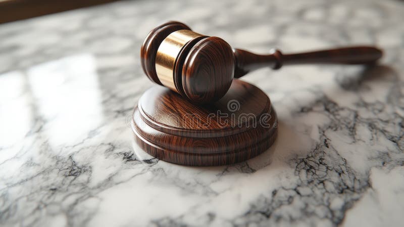 Wooden Gavel on Marble Surface, Symbolizing Law and Justice. Stock ...