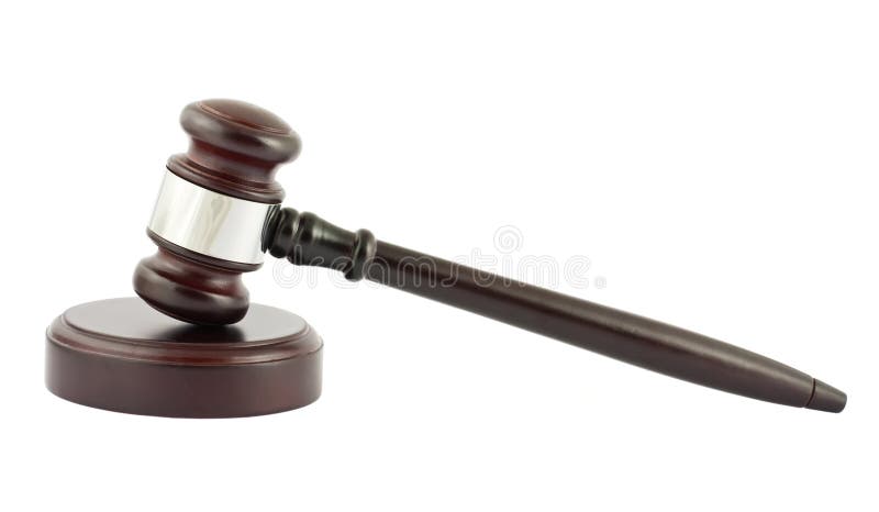 Wooden Gavel on White Background Stock Photo - Image of bench, legal ...