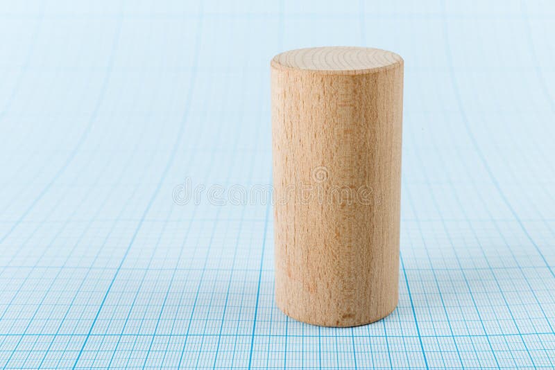 Wooden Geometric Shape Cylinder Stock Image - Image of graph, cylinder ...