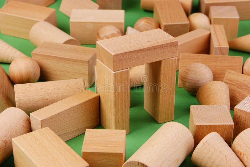 Wooden geometric shapes stock photo. Image of curvilinear - 32394634