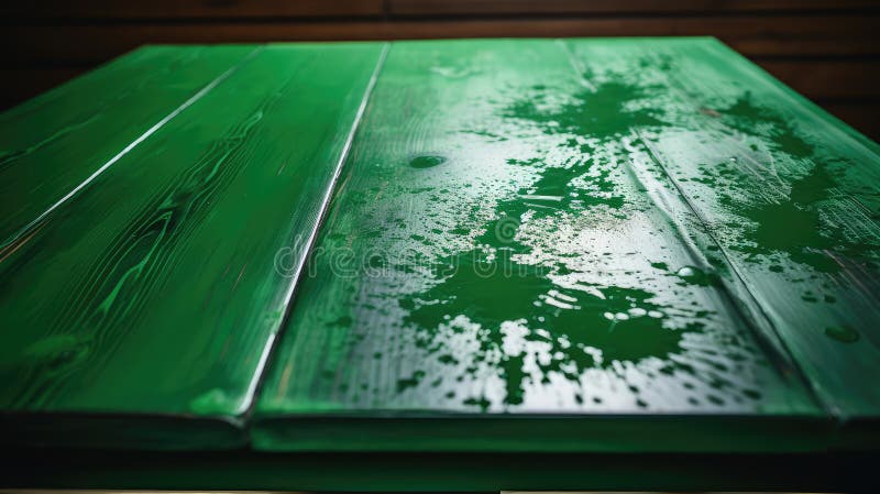 Wooden Green Paint Splatter Stock Illustration - Illustration of ...