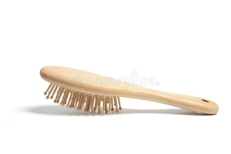 Wooden Hairbrush stock photo. Image of cutout, white - 12059226