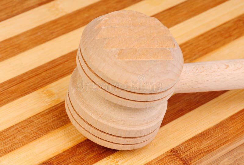 A Wooden Hammer for Beating the Meat Stock Image - Image of cutlet ...