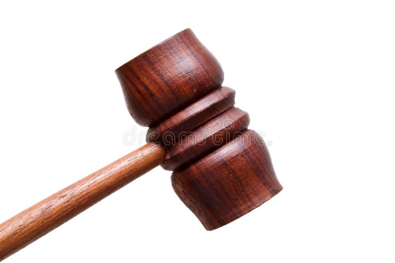 Wooden Hammer Isolated on White Stock Image - Image of object, legally ...