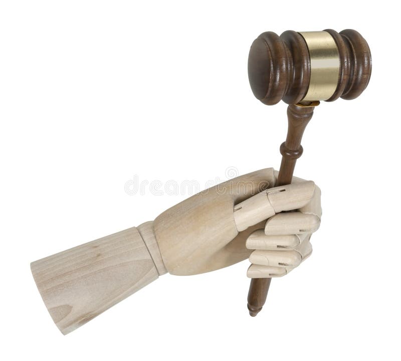 Wooden Hand Holding Gavel stock photo. Image of rule - 27491776