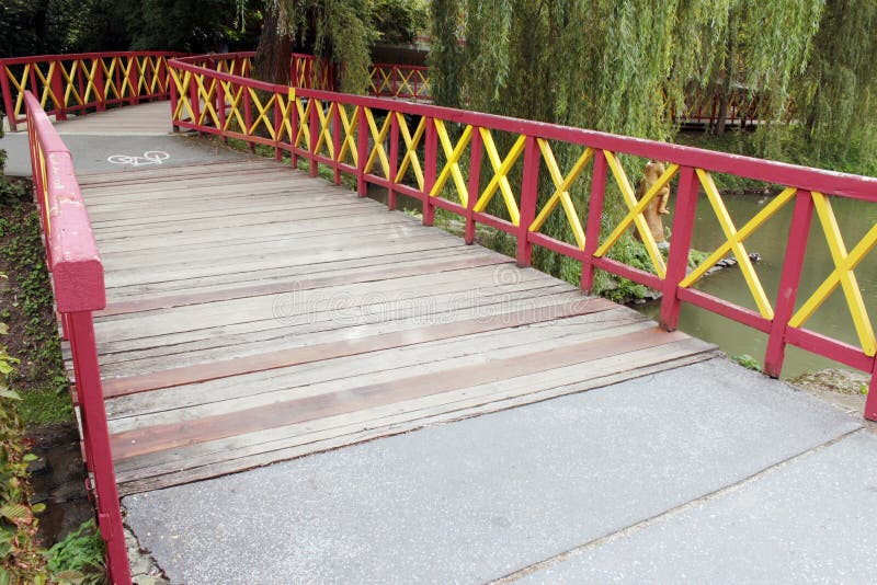 Wooden hand made bridge stock image. Image of ornamental - 59137565