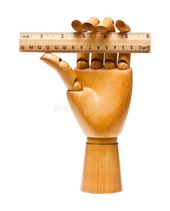 Wooden hand and ruler stock photo. Image of white, palm - 30607212