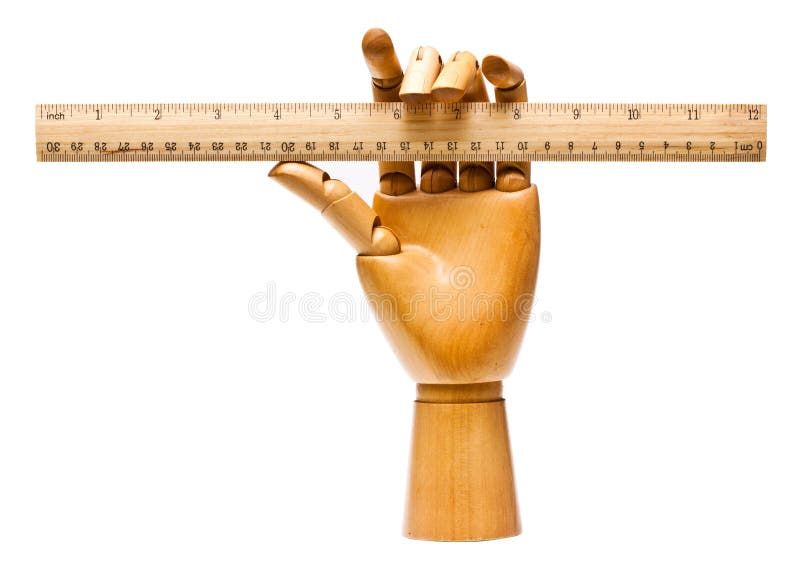 Wooden hand and ruler stock photo. Image of manikin, single - 30607234