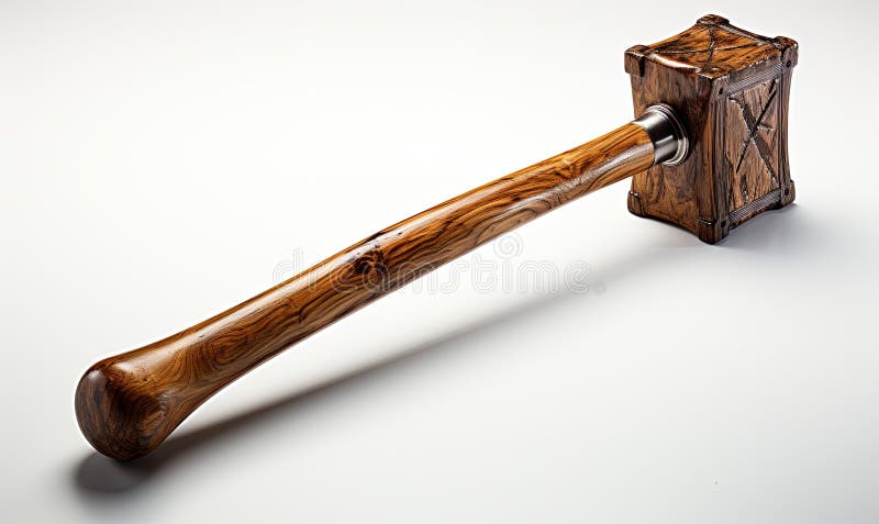 Wooden Handle Hammer on White Surface Stock Photo - Image of builder ...