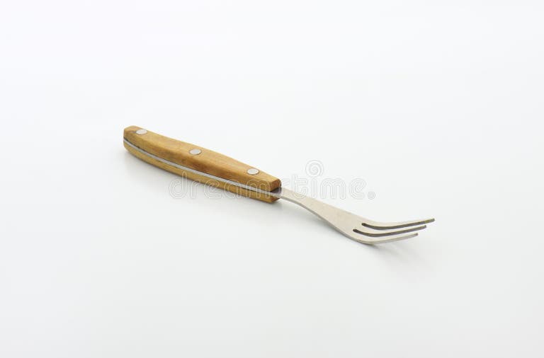Wooden-handled Three-pronged Fork Stock Photo - Image of shot, wooden ...