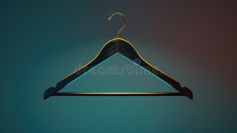 A Wooden Hanger Sits on a Bright Blue Surface, Awaiting Its Next Task ...