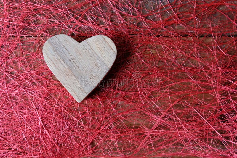 Wooden Heart on Red String Texture. Backdrop for Valentine S Day Stock ...