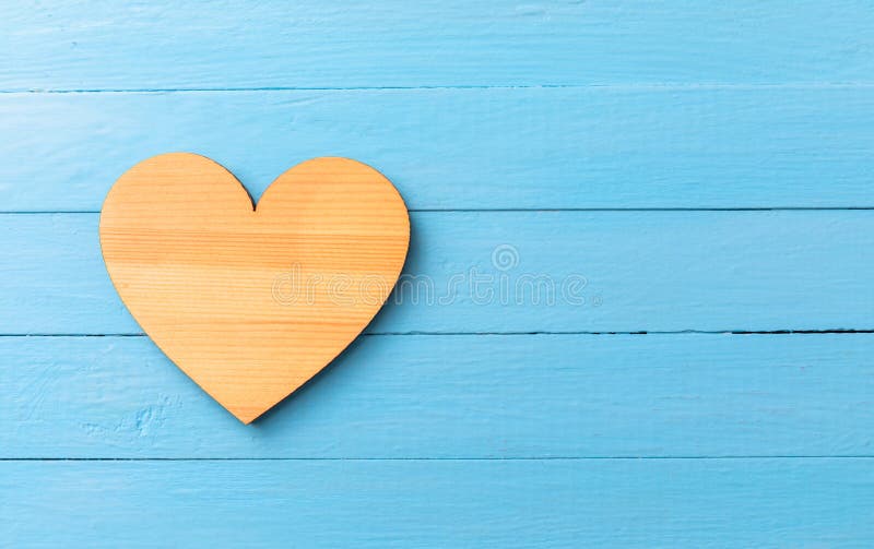 Wooden Heart on Wooden Table Stock Photo - Image of greeting, event ...