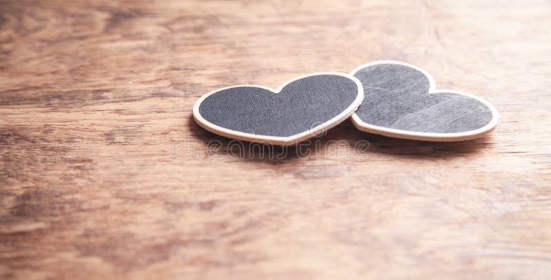 Wooden Hearts on Wooden Table Stock Photo - Image of romance, concept ...