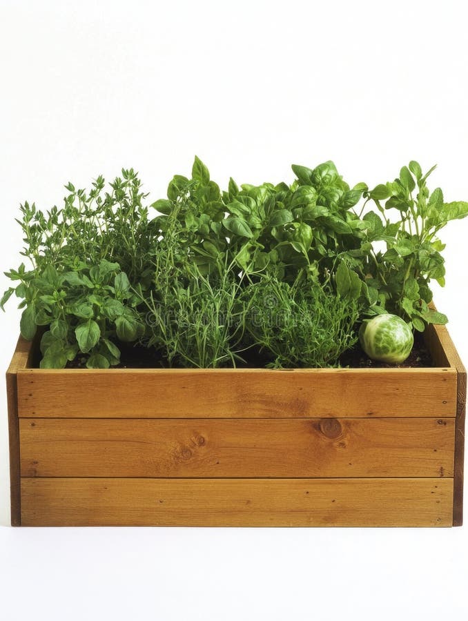 Wooden Herb Garden stock image. Image of homegrown, produce - 367083783