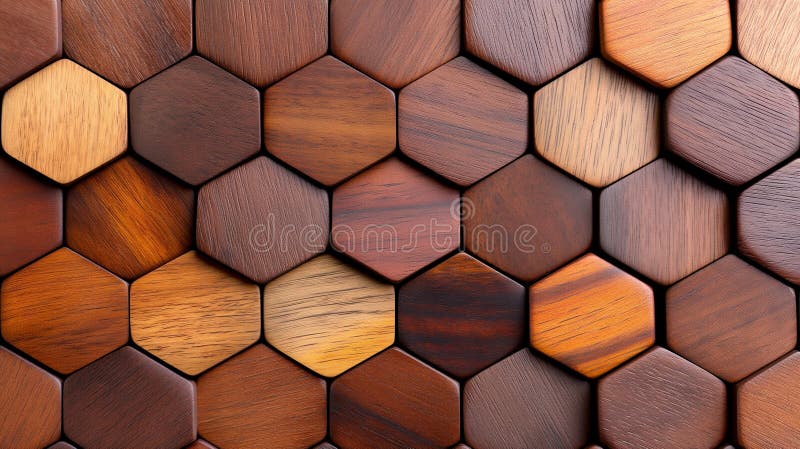 Wooden Hexagonal Cells Ornament Banner Background Copy Space, Ai ...