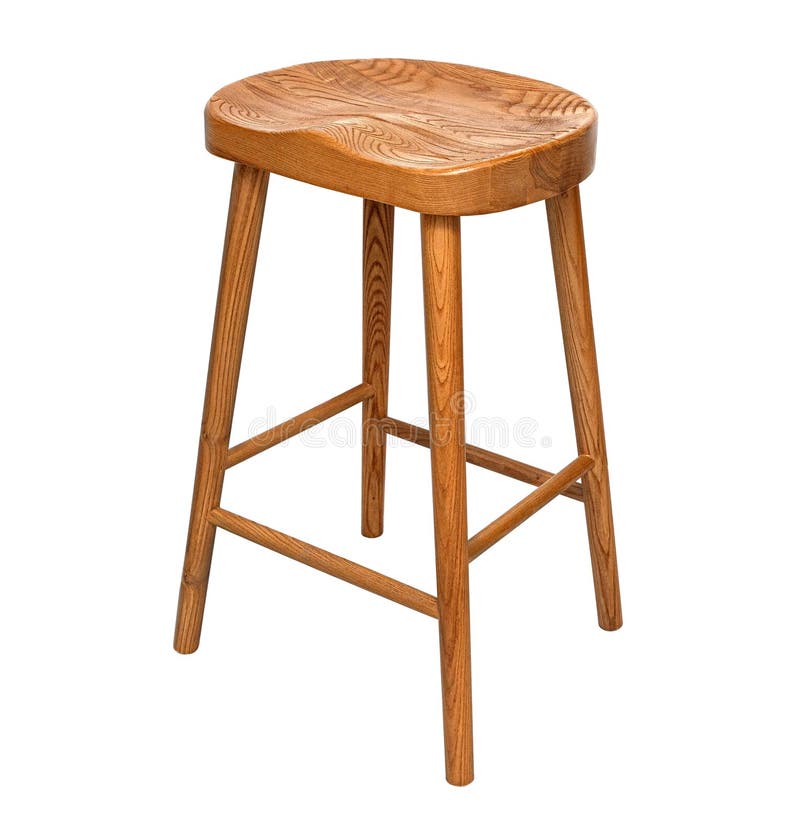 Wooden high stool stock image. Image of wood, wooden - 328455311