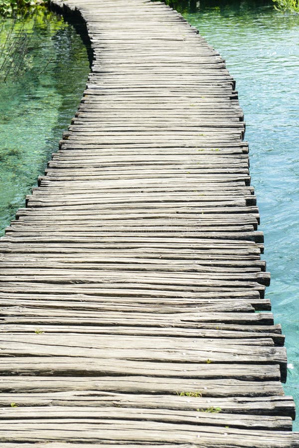 Wooden Hiking Path or Trail Stock Image - Image of landscape, plitvice ...