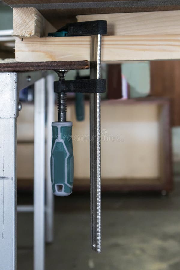 Wooden Holding Devices for Carpentry Stock Image - Image of tools ...