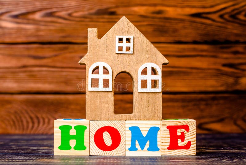 Home and Text on the Cubes HOME Stock Photo - Image of cube, mortgage ...