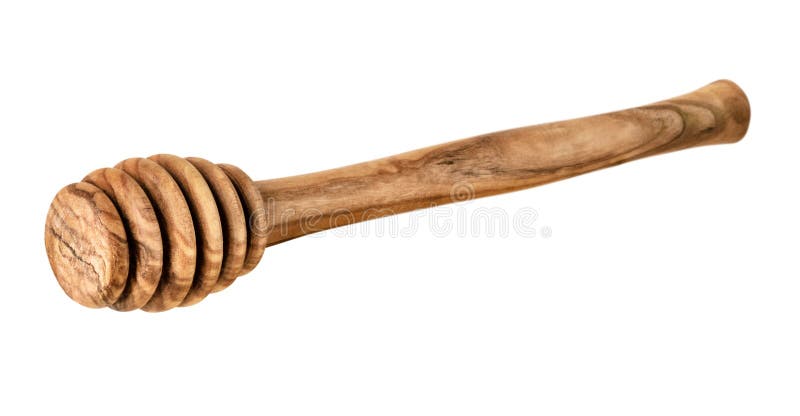 Wooden Honey Dipper on White Background Stock Image - Image of dipper ...