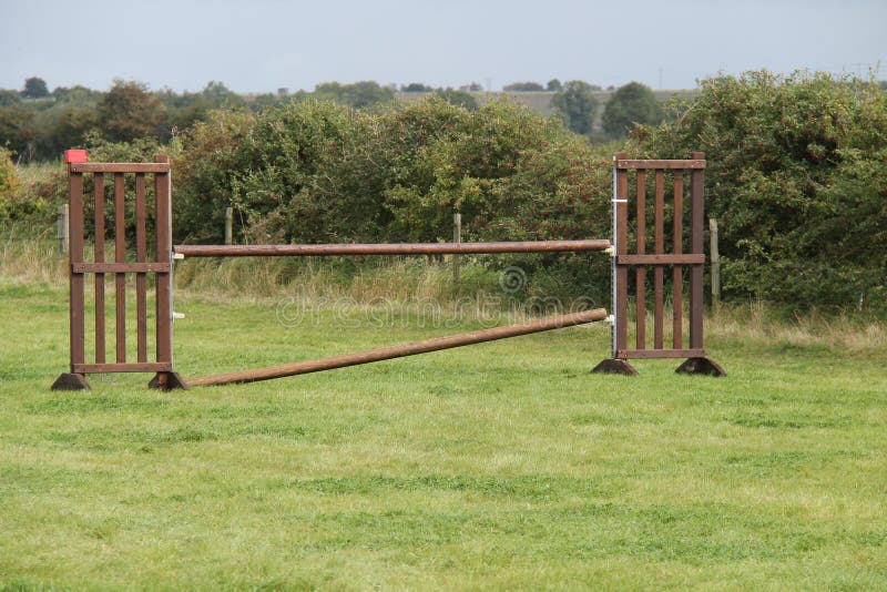 Wooden Horse Jump. stock photo. Image of competition - 108224680