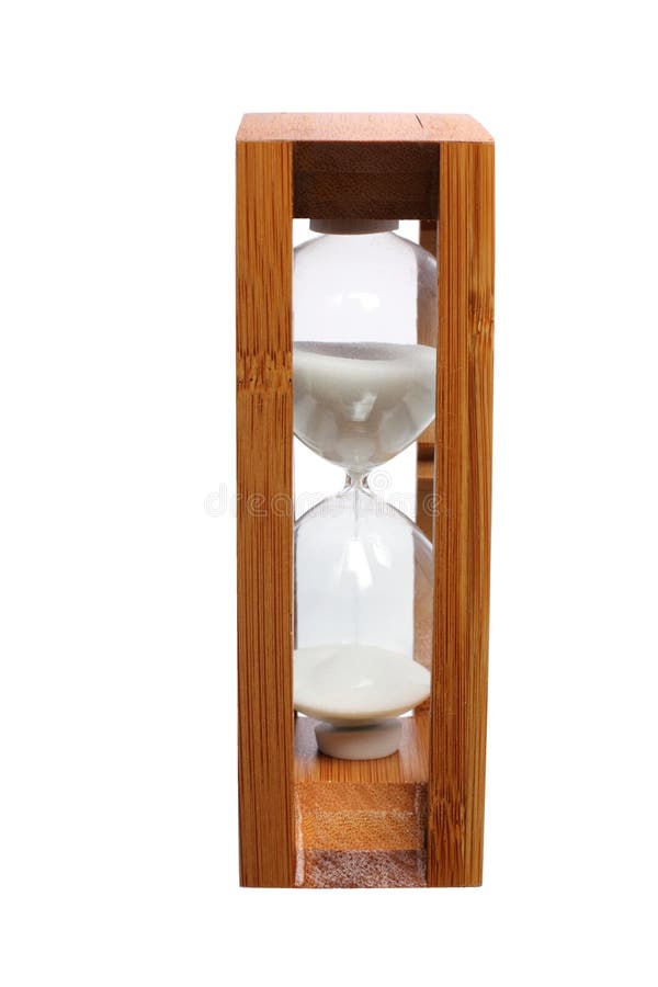 Wooden Hourglass Tilted stock image. Image of measurement - 17353643