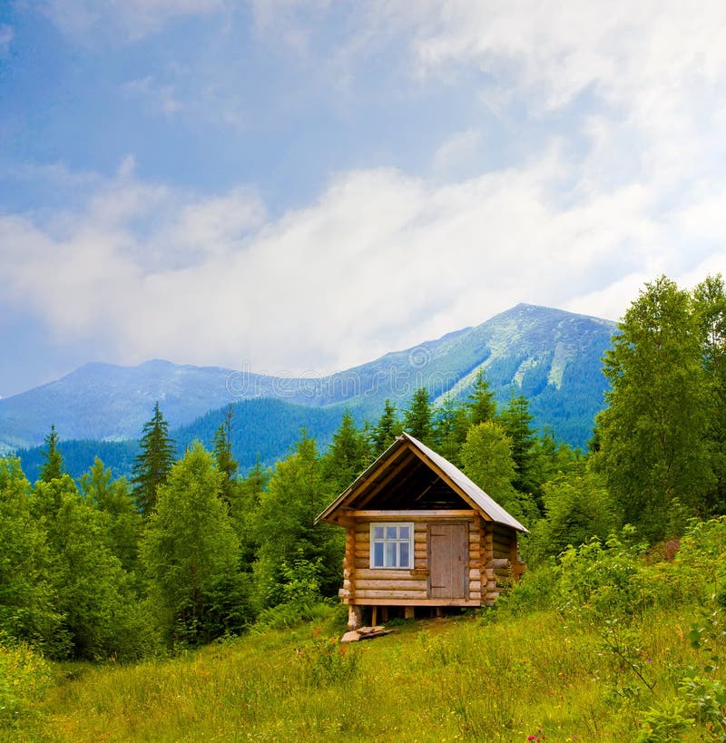 Wooden house stock photo. Image of peak, hike, house - 10178644