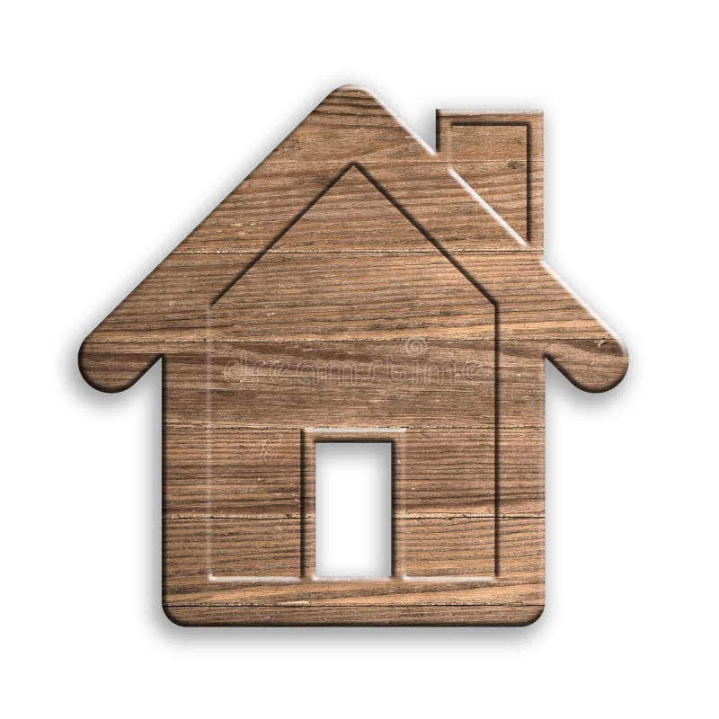 Wooden House. Clipping Path. Stock Image - Image of estate, safety: 7426939