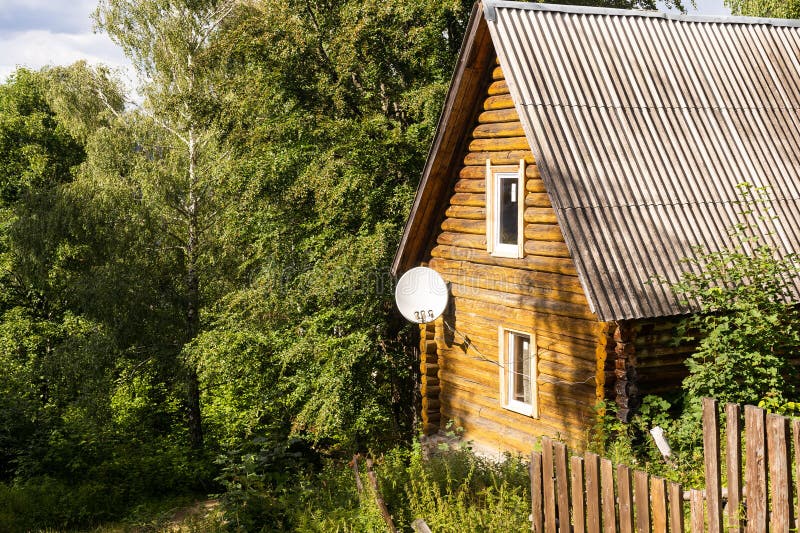 Wooden house in the forest stock image. Image of landscape - 275434329
