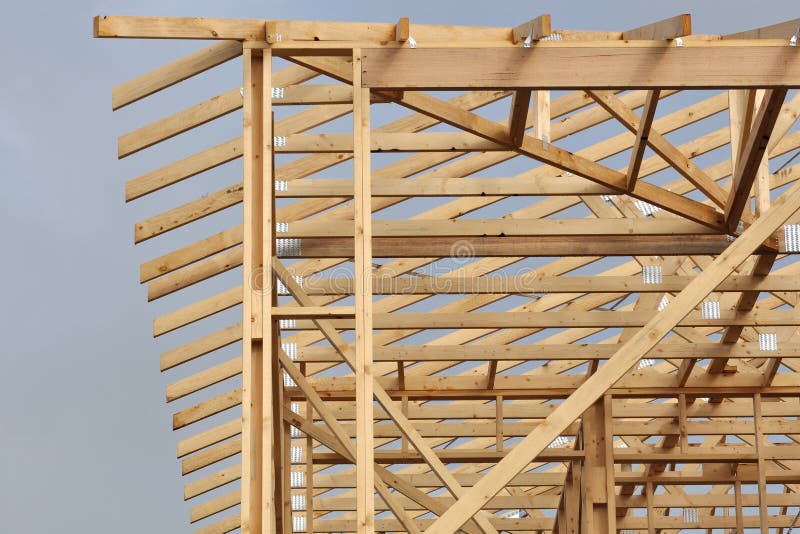 Wooden house frame stock image. Image of building, business - 19969309