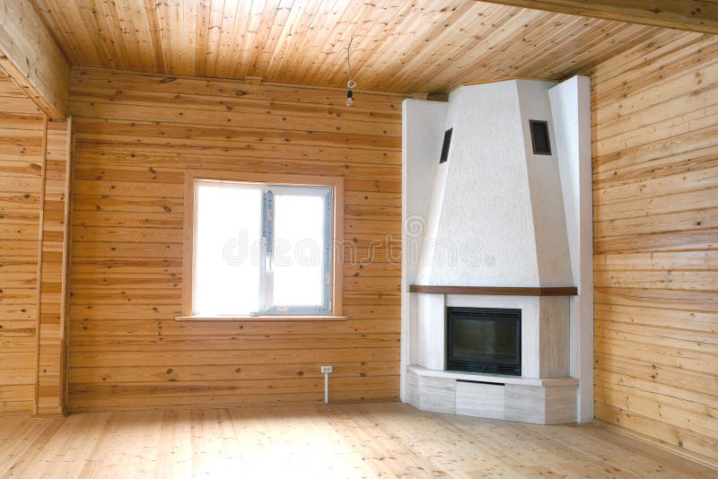 Wooden house interior stock photo. Image of estate, interior - 12819584