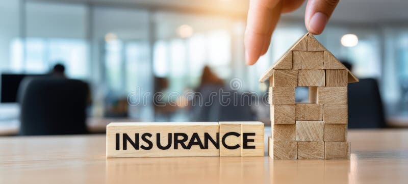 The Wooden House Model Representing Insurance and Financial Security in ...