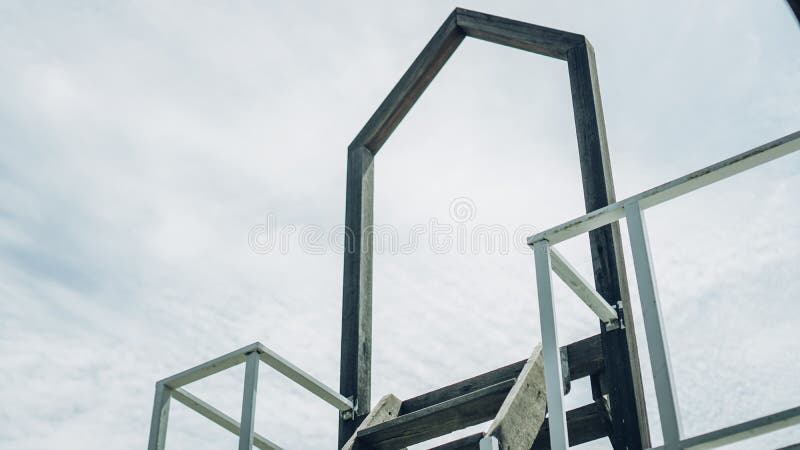 The Wood Shape on the Sky Worm View Stock Photo - Image of iron ...
