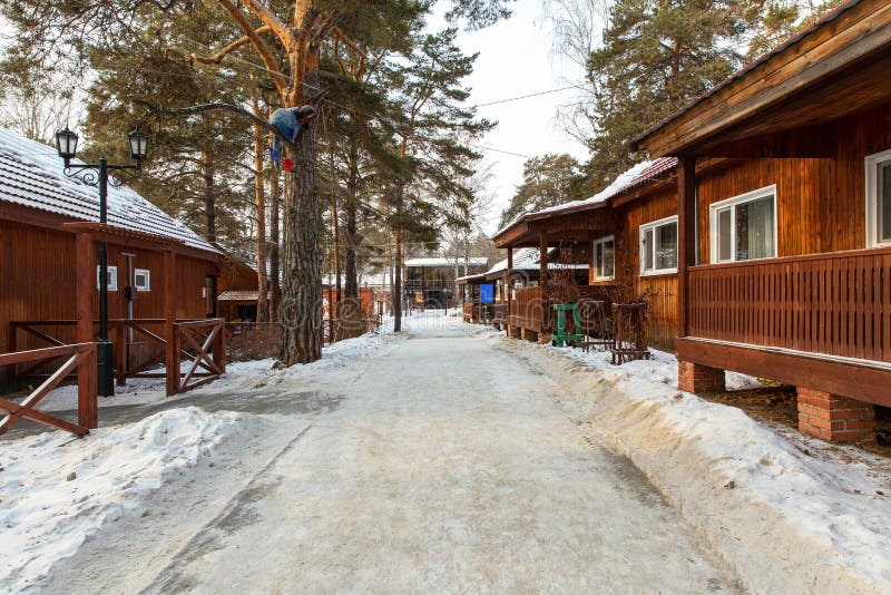 Wooden House of Timber with Veranda Stock Photo - Image of prestigious ...