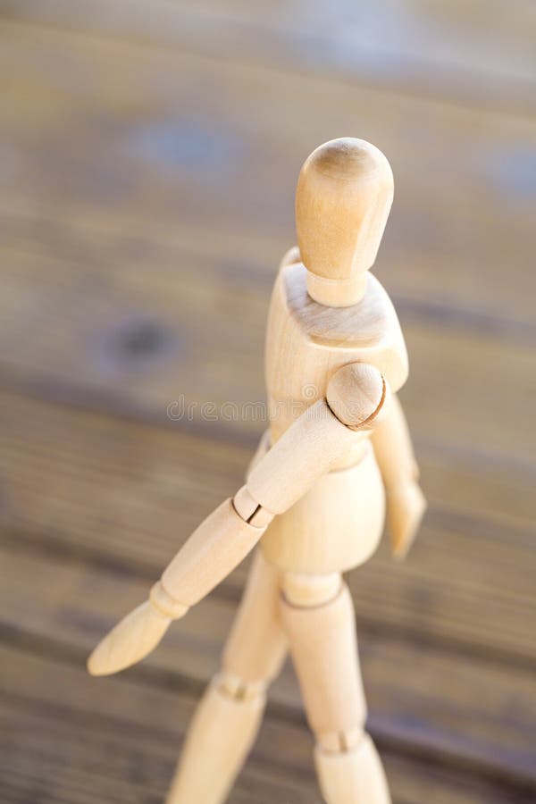 Wooden human stock photo. Image of artist, left, close - 97883100