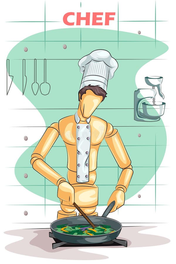 Wooden Human Mannequin Chef Stock Illustrations – 2 Wooden Human ...