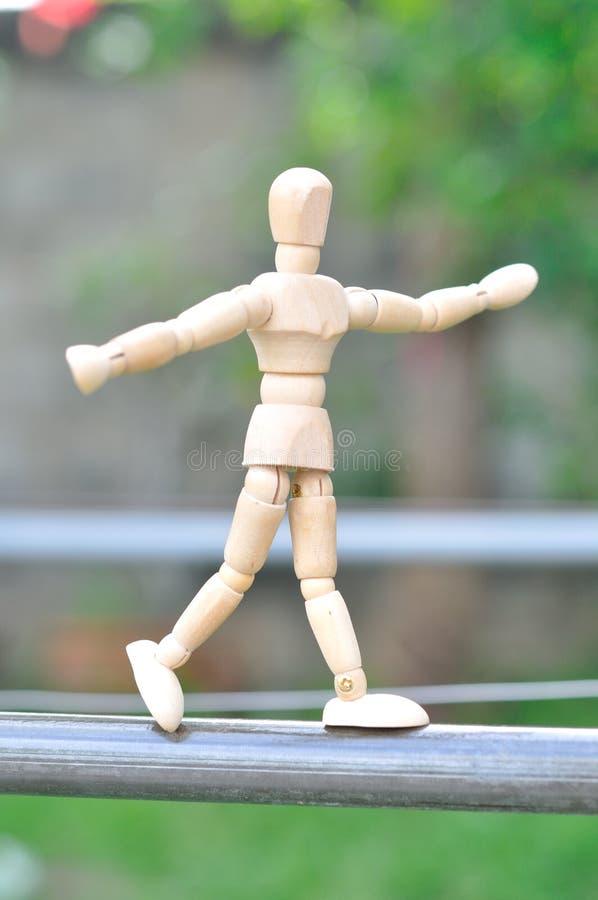 Wooden Human Model and Brain of Human Model Stock Photo - Image of ...