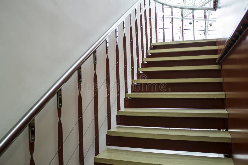Wooden interior stairs stock photo. Image of abstract - 67328592