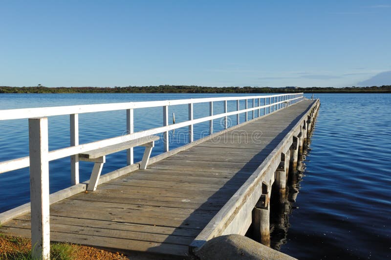 Wooden Jetty stock image. Image of blue, lake, jetty - 13801727