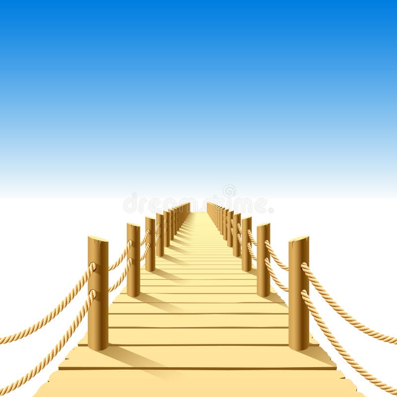 Wooden jetty stock vector. Illustration of coastline - 14609570