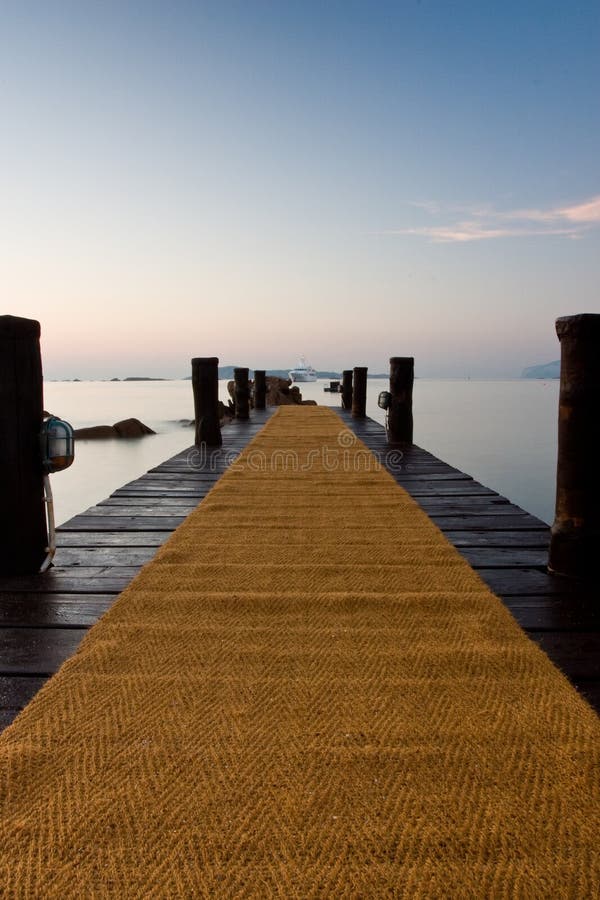 Wooden jetty stock photo. Image of relax, jetty, romazzino - 6993604
