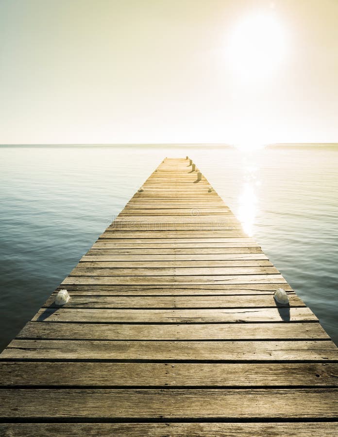 Wooden Jetty stock image. Image of beach, panoramic, horizon - 29633097