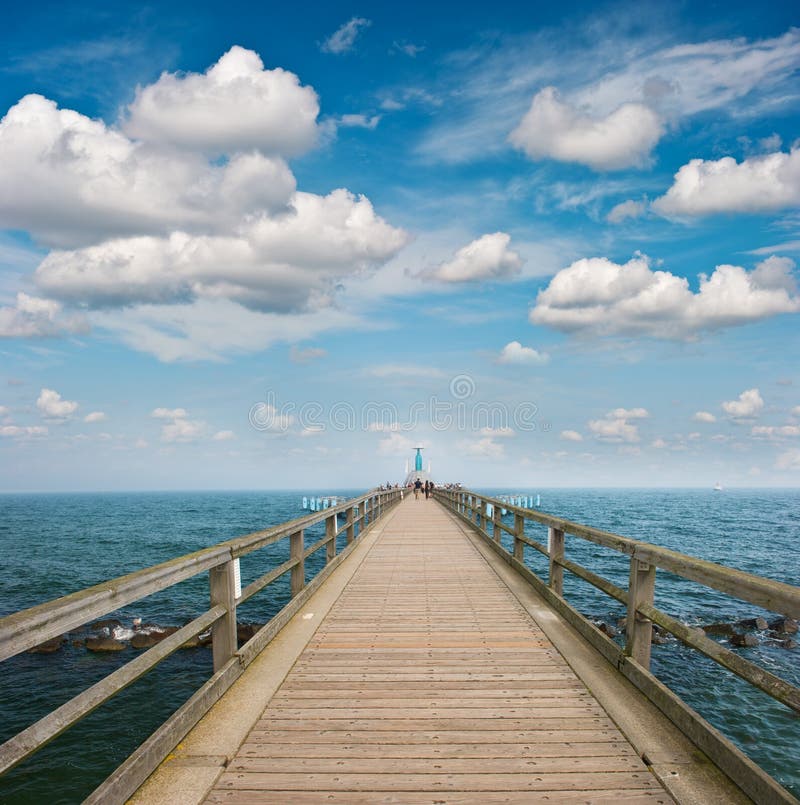 Wooden jetty over sea stock image. Image of waves, pier - 21261789