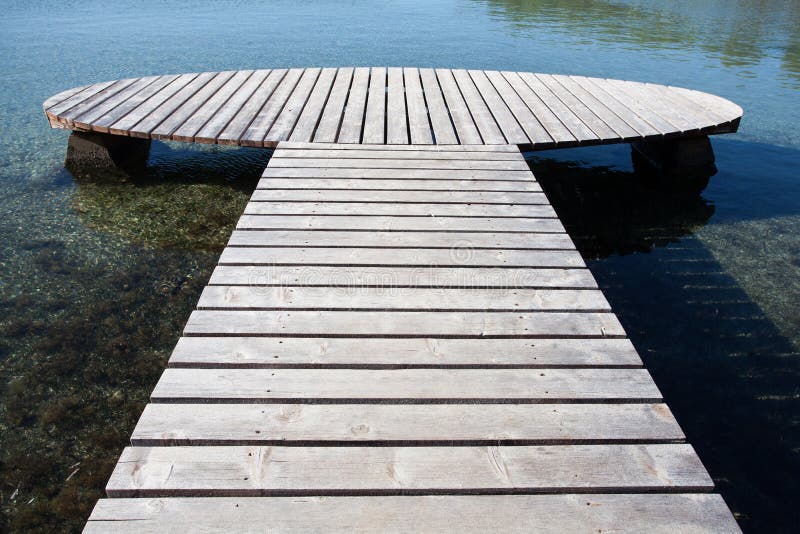 Wooden jetty above water stock image. Image of nature - 109502655