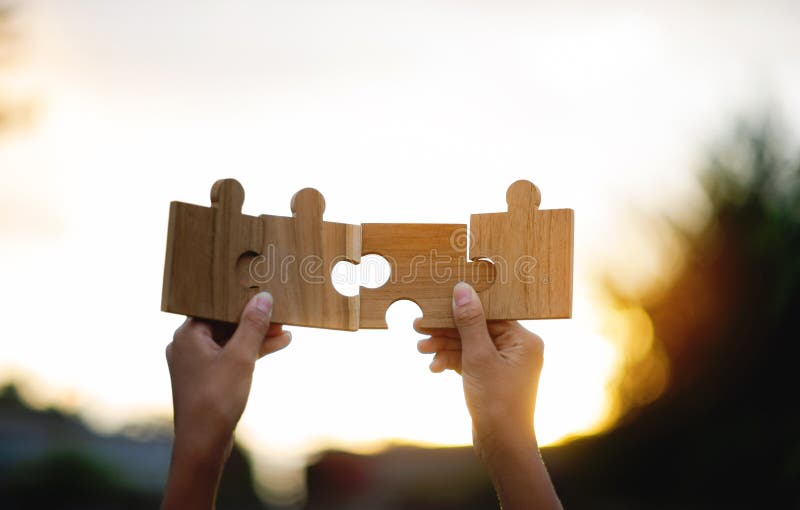 Jigsaw Puzzle, Cooperation and Teamwork, Sharing and Success in Work ...