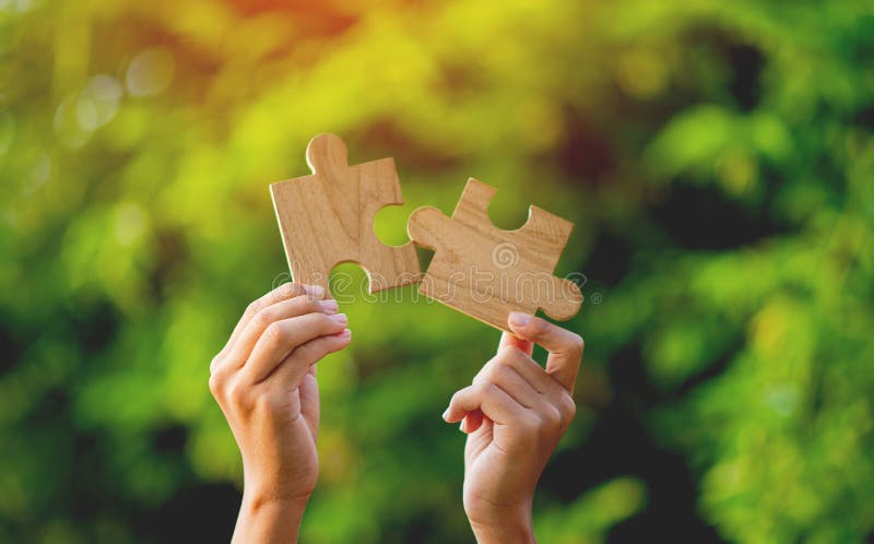 Jigsaw Puzzle Teamwork and Cooperation, Unity among Colleagues, is a ...