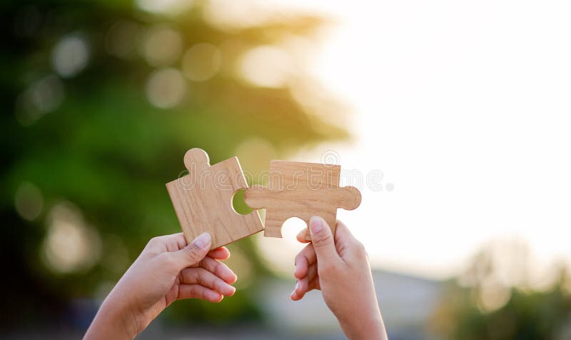 Jigsaw Puzzle Teamwork and Cooperation, Unity among Colleagues, is a ...