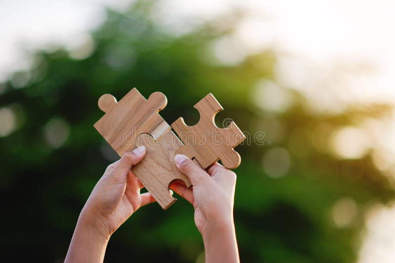 Jigsaw Puzzle Teamwork and Cooperation, Unity among Colleagues, is a ...