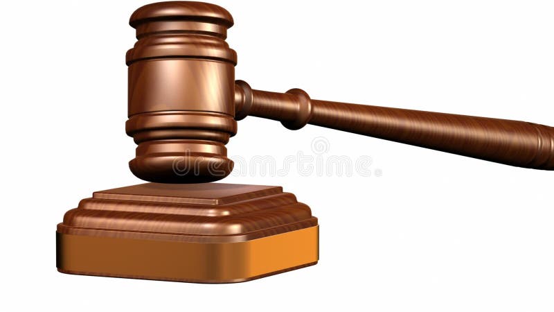 A Close-up of a Judge S Hand Striking a Wooden Gavel on a Sound Block ...
